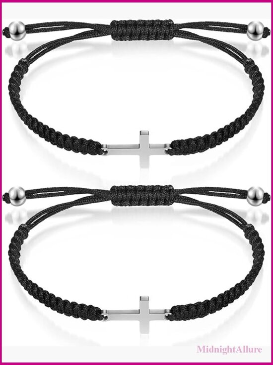 Jewelry | Christian Faith Cross Bracelet Adjustable Unisex Couple Bff ...